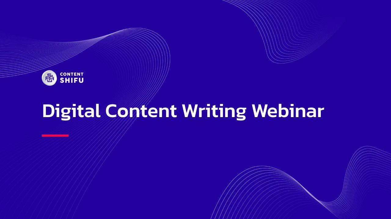 Digital Content Writing Webinar Room