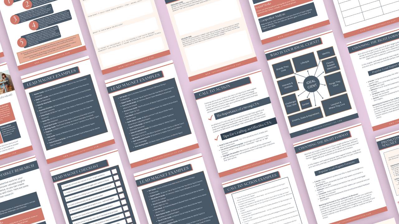 Free Lead Magnet Guide for Therapists | The Passive Practice
