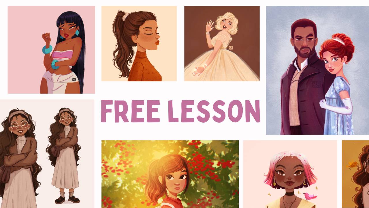 Free art lesson - Portrait Study
