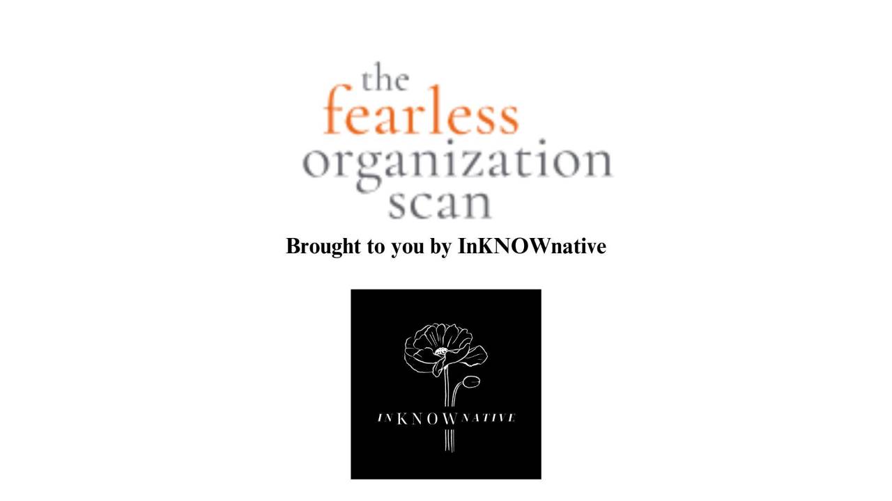 The Fearless Organization Scan