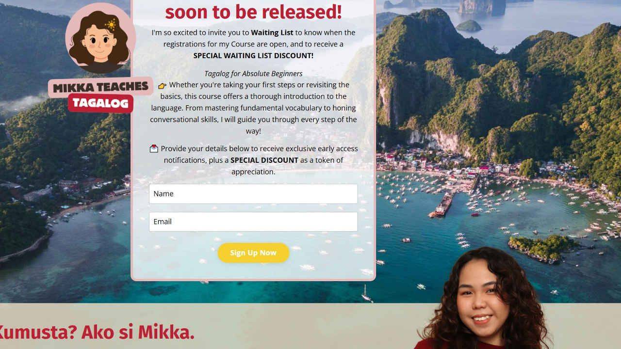 Waiting list - Tagalog for Absolute Beginners