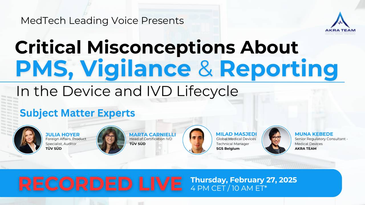 Webinar Recording and Full Transcript - PMS, Vigilance & Reporting