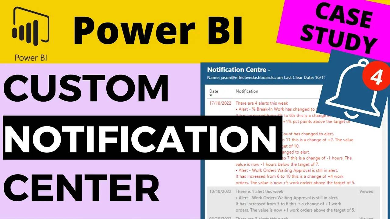Create Custom Notification Centre in Power BI for Current User