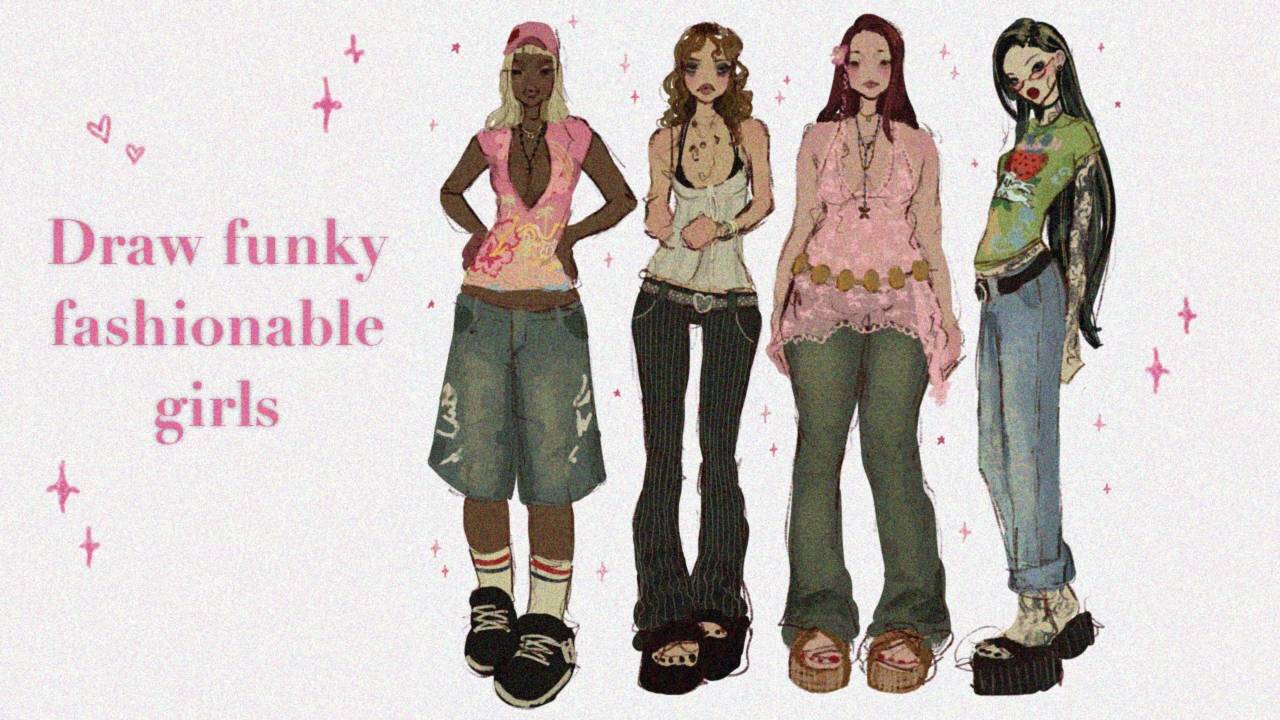 Draw Funky Fashionable Girls