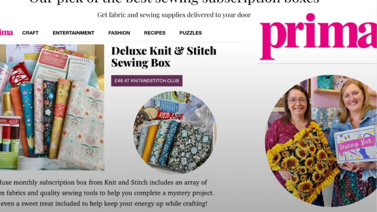 Prima Magazine no 1 Choice for Sewing Subscription boxes