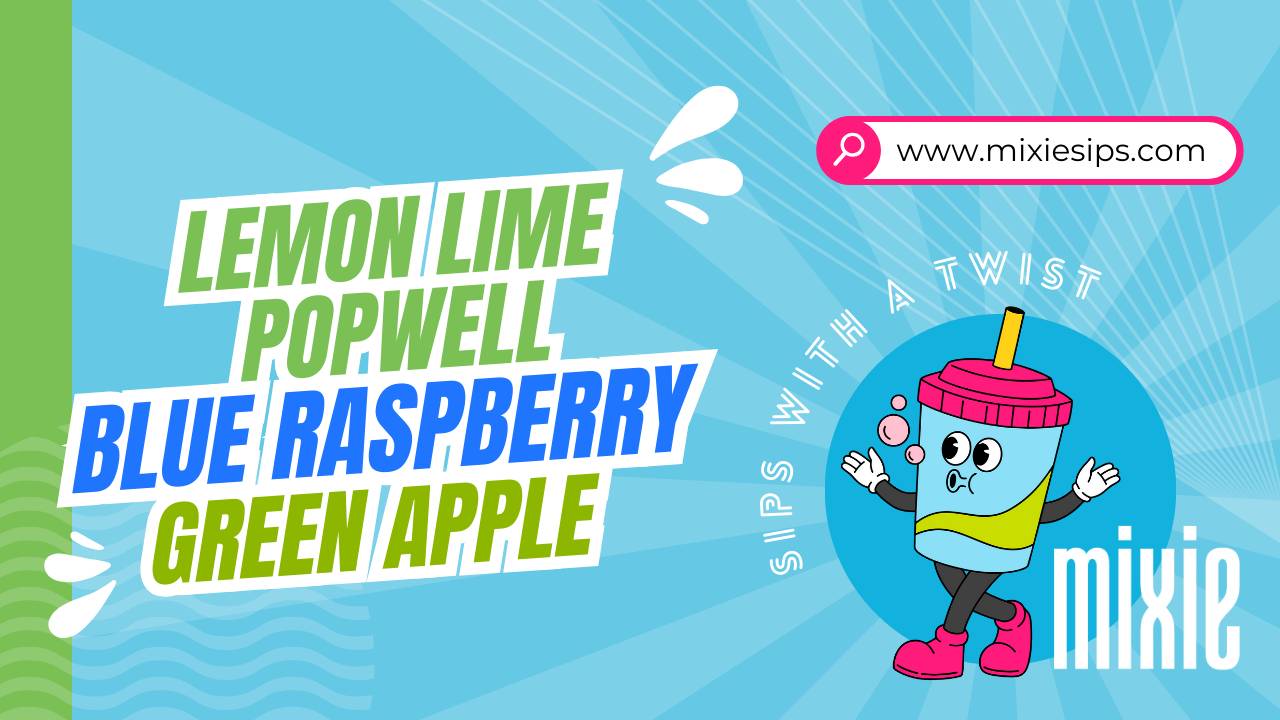 Lemon Lime Popwell - Blue Raspberry, Green Apple