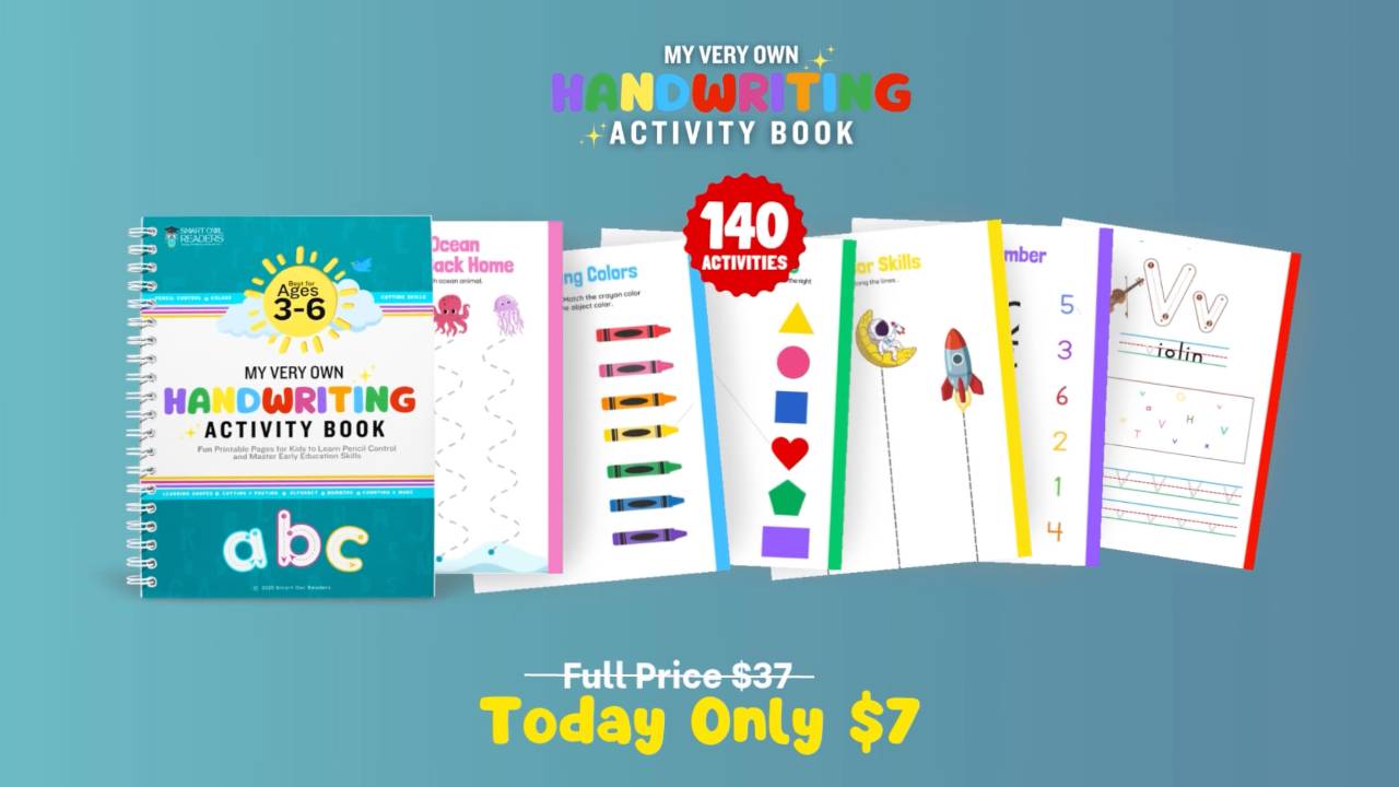 My Very Own Handwriting Activity Book - Fun Book For Kids 3-6 Years