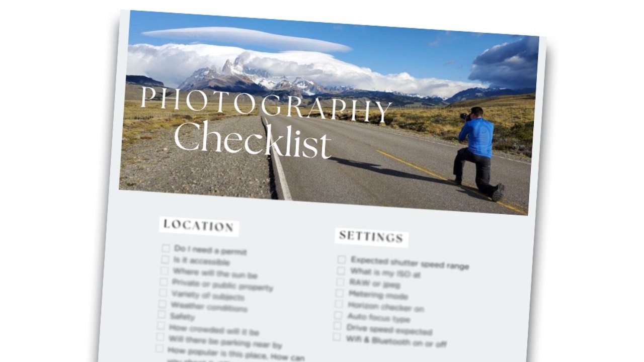 Free Photography Checklist