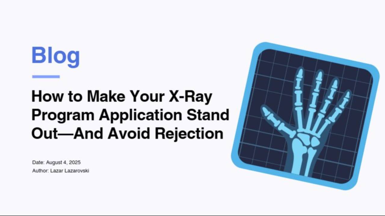 How to Make Your X-Ray Program Application Stand Out