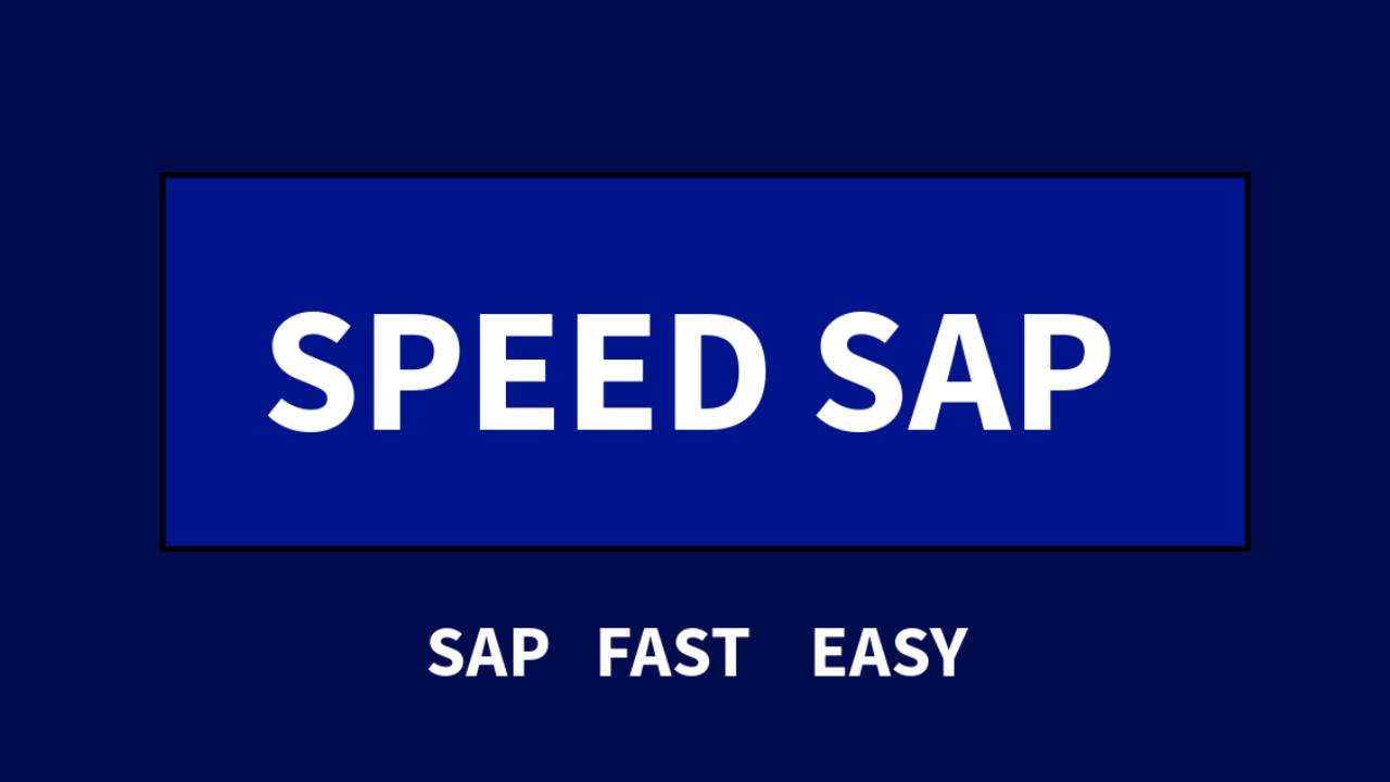 SPEED SAP