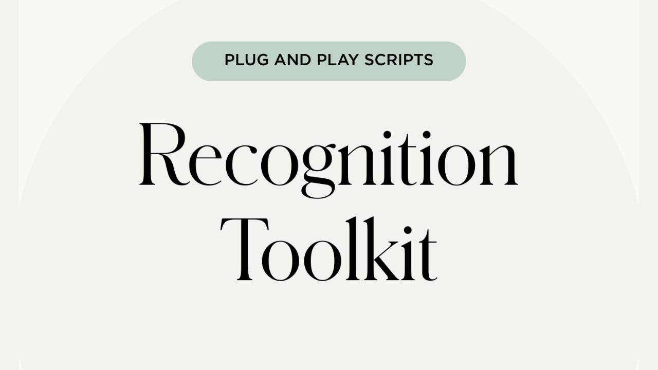 Recognition Toolkit | Playbooks and Scripts to Gain Visibility
