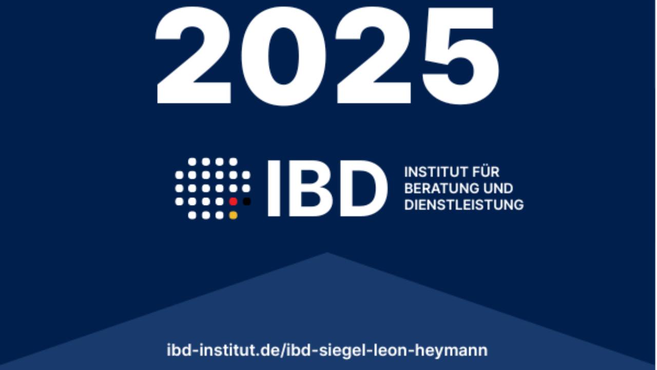 IBD-Gütesiegel für Leon Heymann – Ausgezeichnete Beratungsqualität