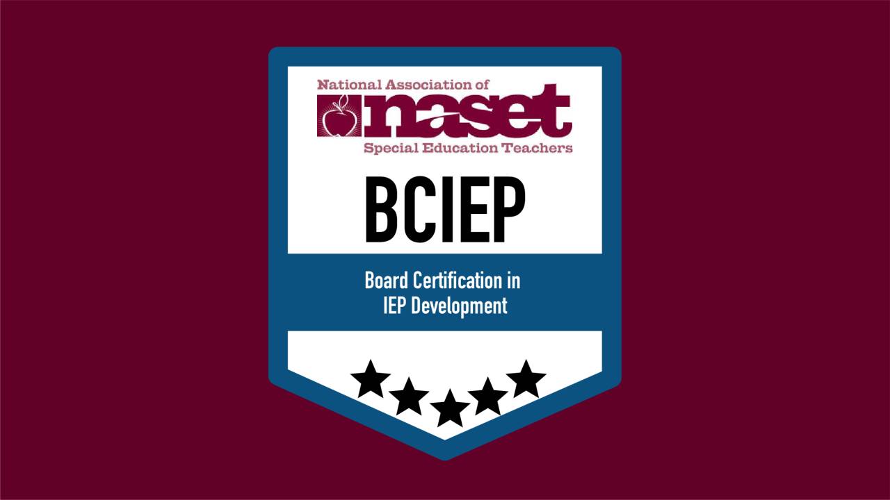 Board Certification in IEP Development (BCIEP) OLD