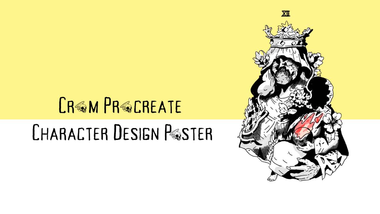 Crom Procreate Character Design Poster Course