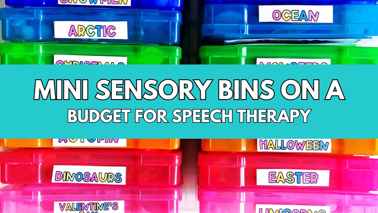 Mini Sensory Bins for Speech Therapy on a Budget