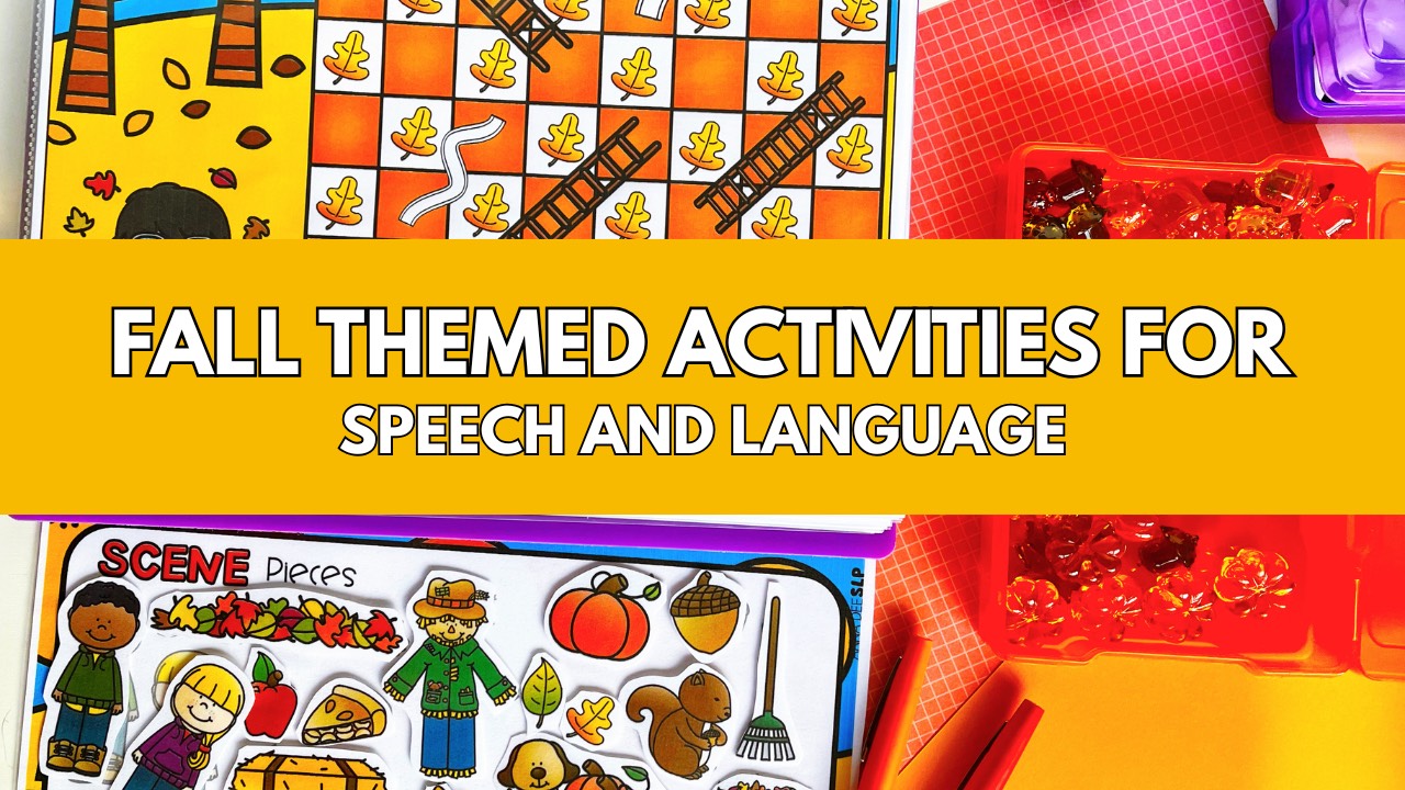 Fall Theme Activities for Preschool Speech Therapy