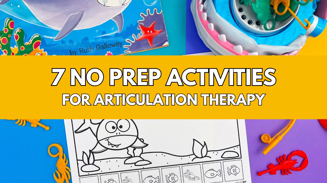 7 No-Prep Articulation Activities for Speech Therapy