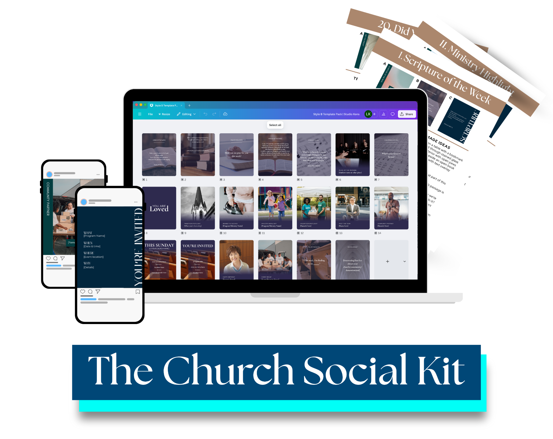 Church Social Kit: Ready-Made Social Media Templates for Churches
