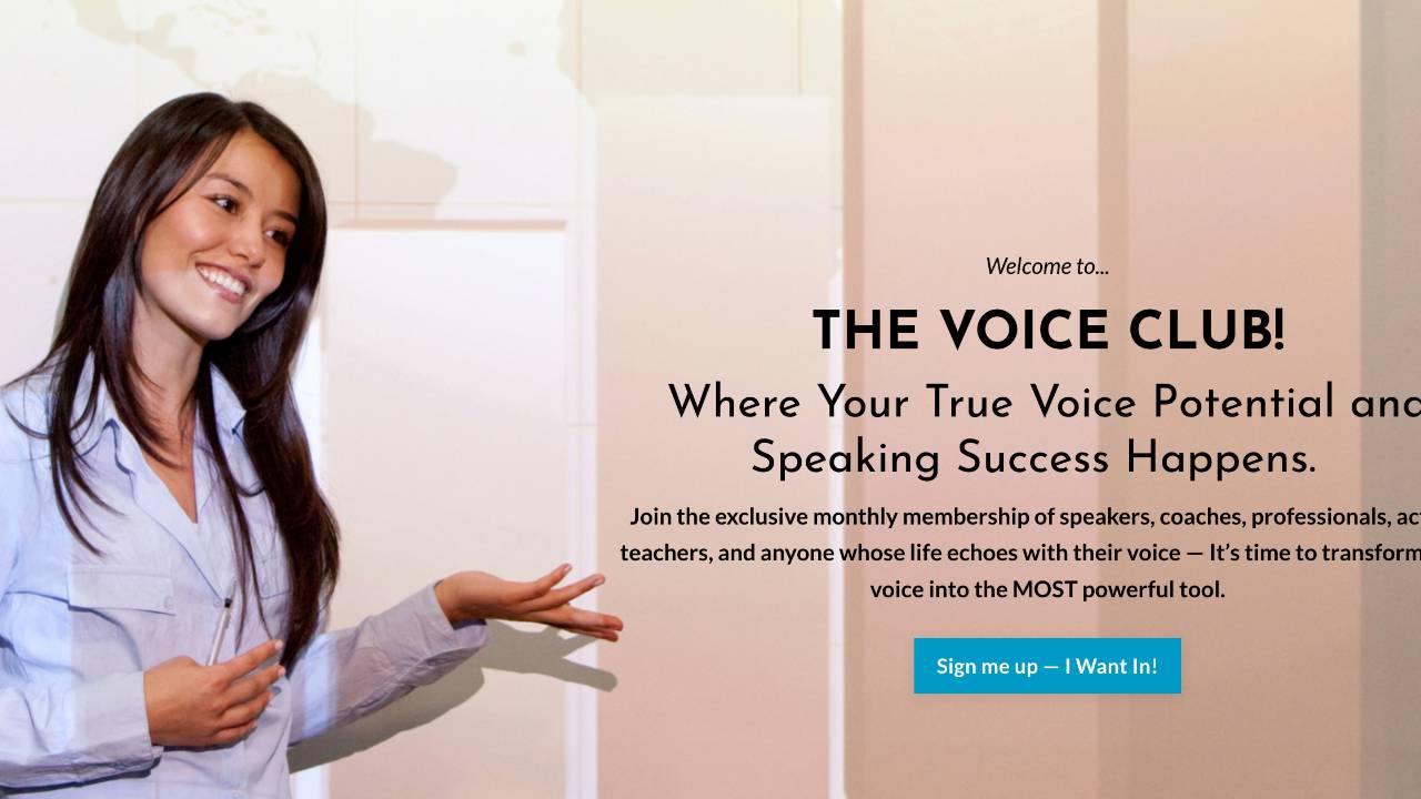 The Voice Club: Expert Voice Coaching & Speaker Training for Members
