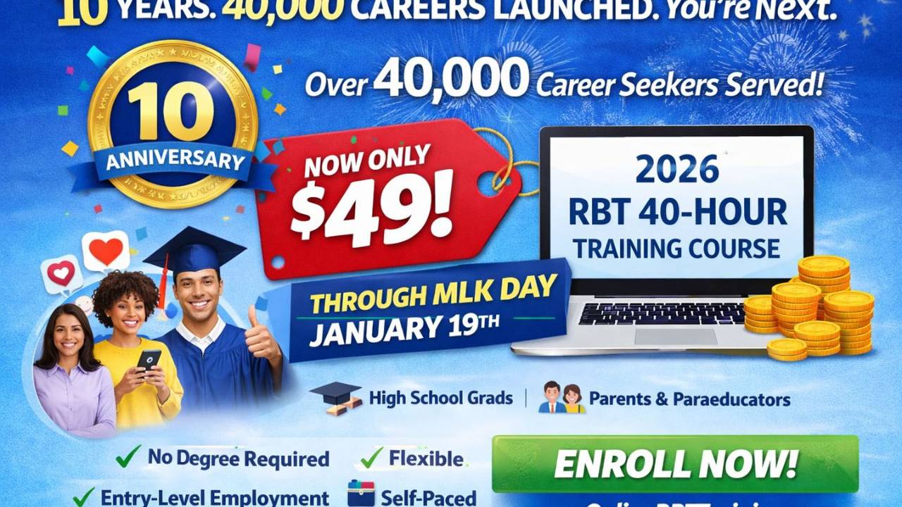 Online Registered Behavior Technicians® (RBT®) Training Course