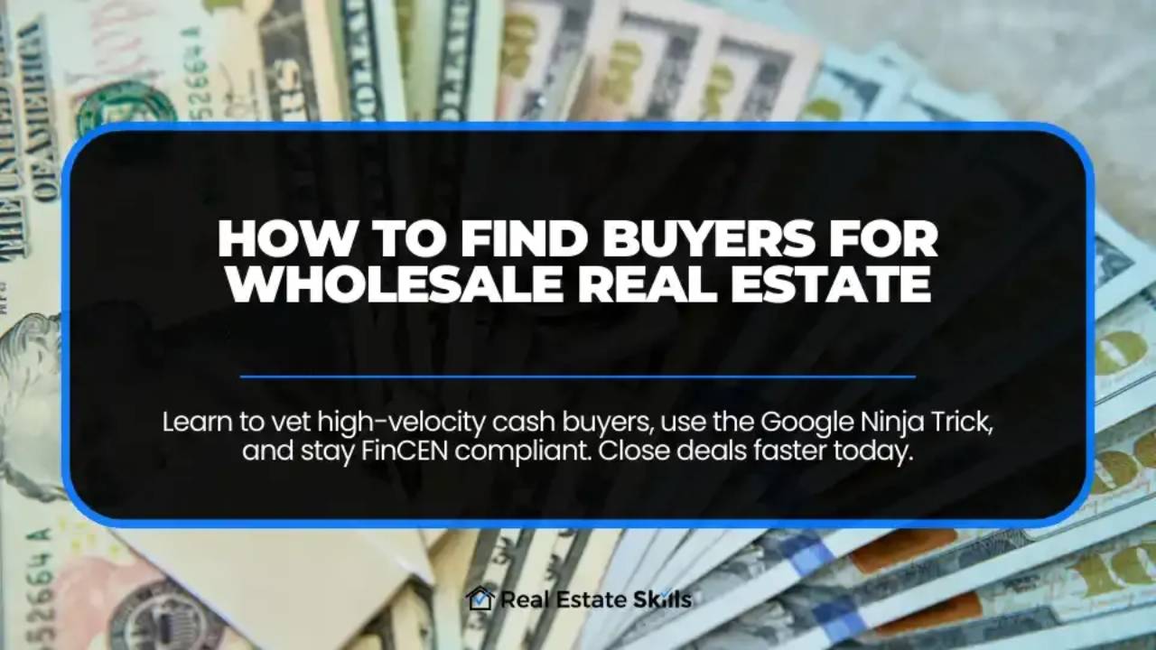 How to Find Buyers for Wholesale Real Estate (2026 Rules + FREE Guide)