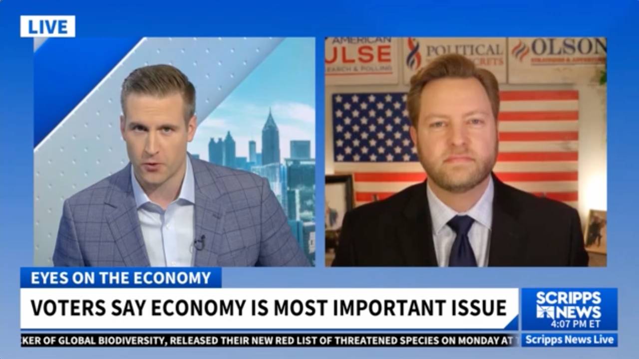Dustin Olson Talks Polling & The Economy on Scripps News
