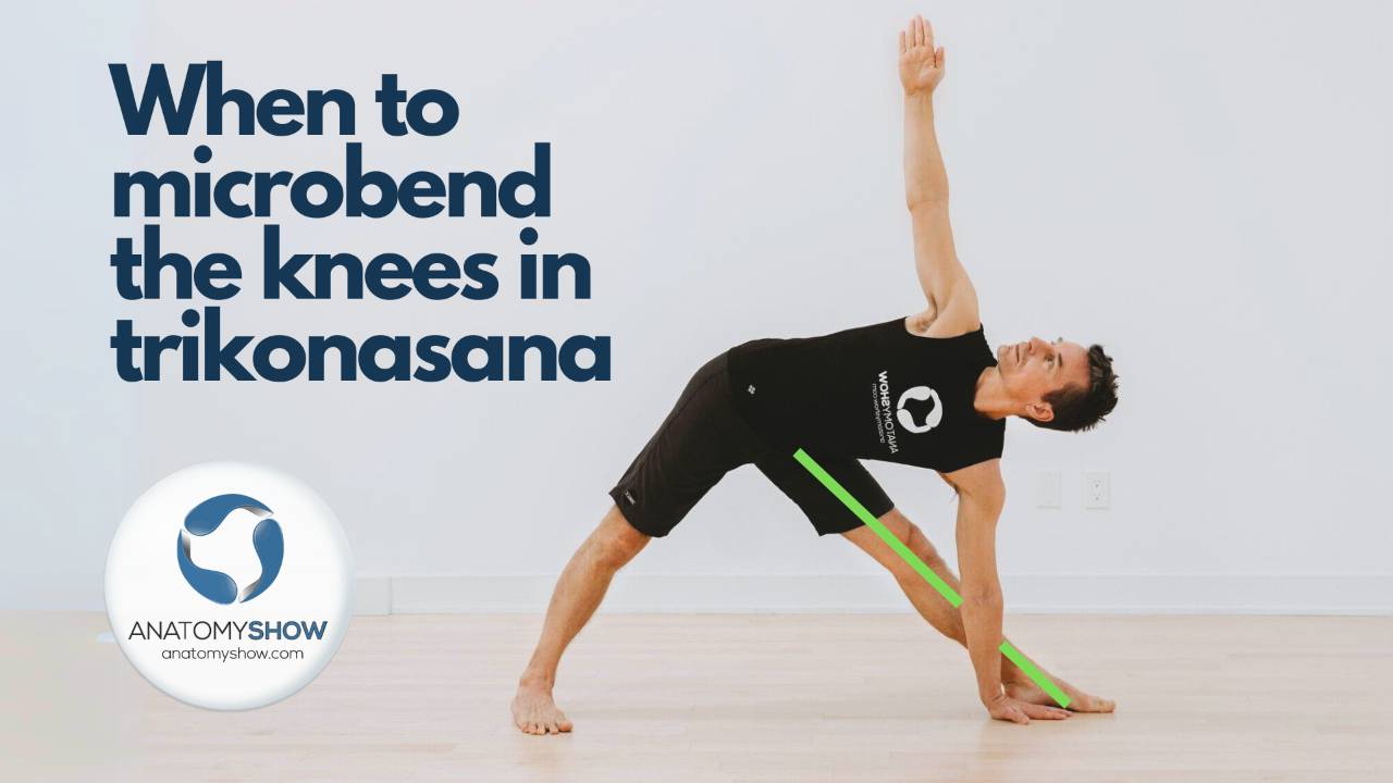 When to microbend the knees in trikonasana?