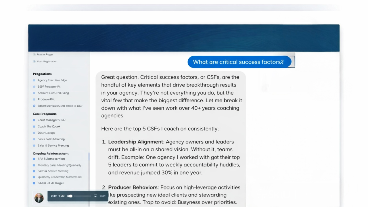 How Sitkins Uses AI to Coach Insurance Agencies