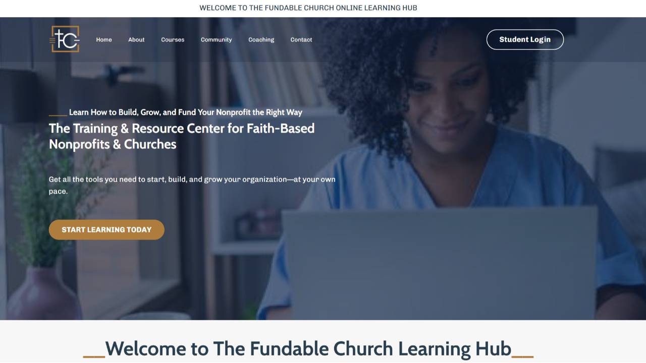 The Fundable Church Online Learning Center
