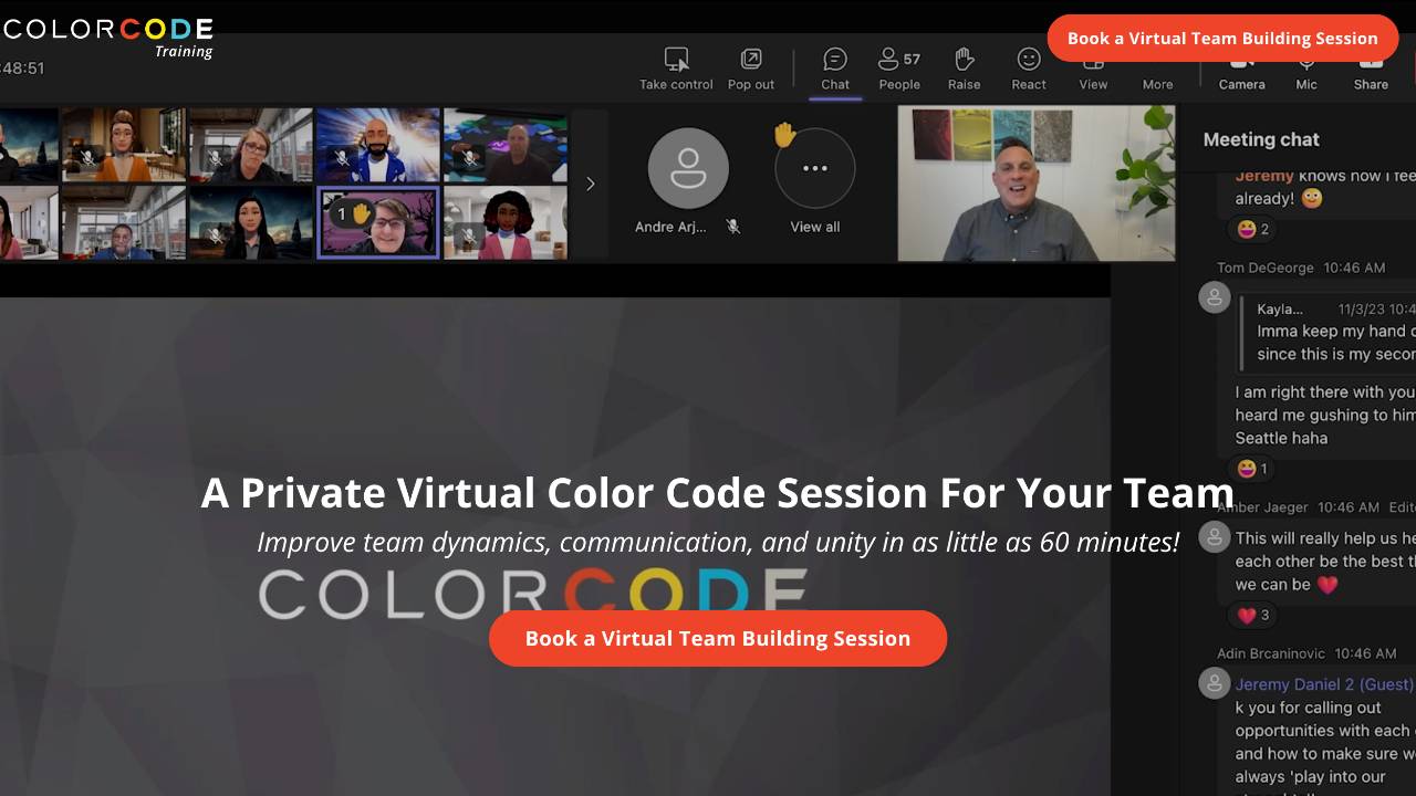 Color Code Virtual Team Building Sessions
