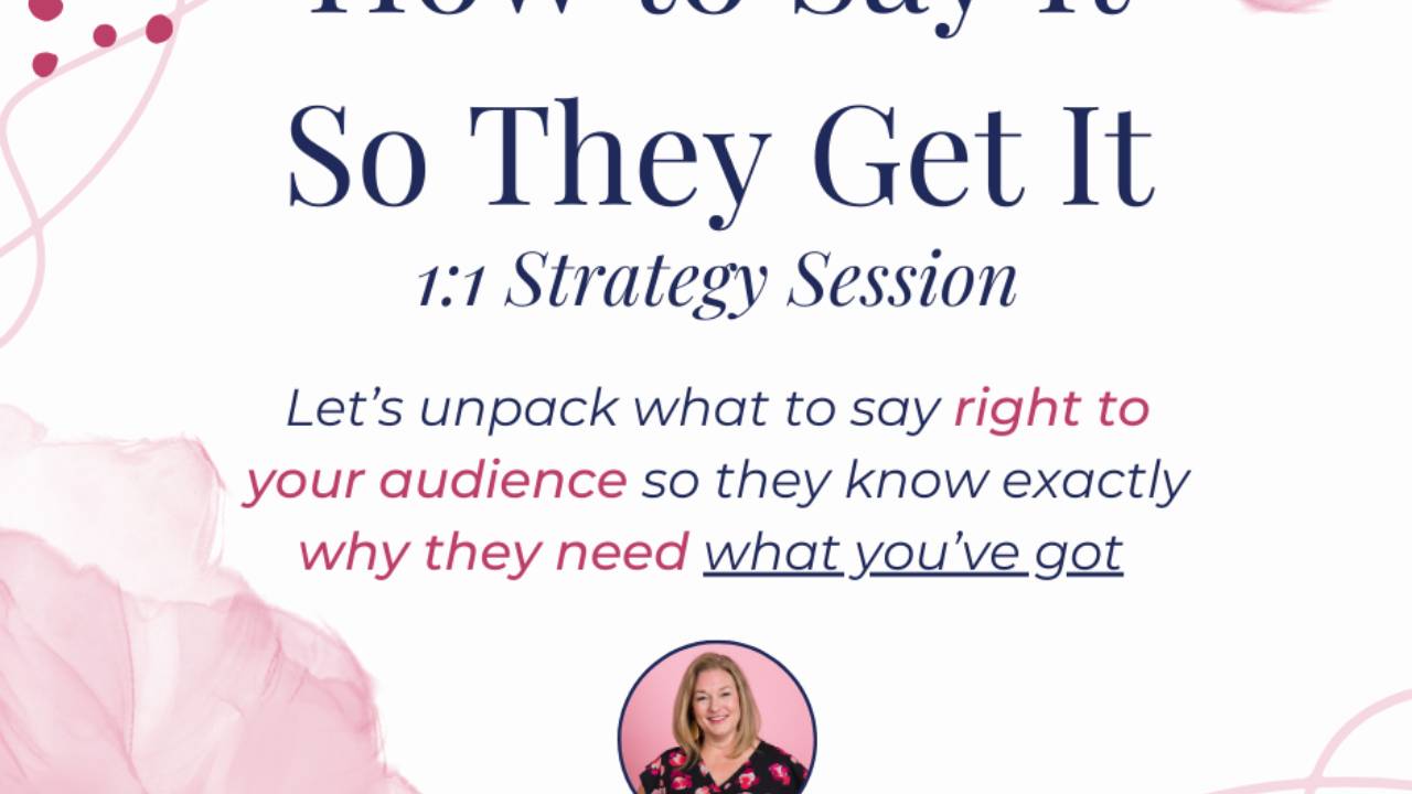 How to Say It so They Get it Power Hour ~ 1:1 Strategy Session