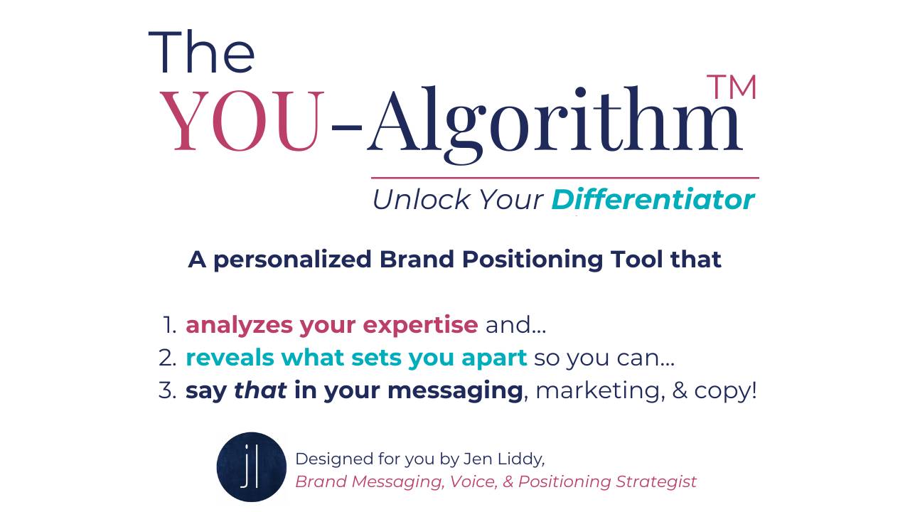 The YOU-Algorithm™ Unlock Your Differentiator Thank You