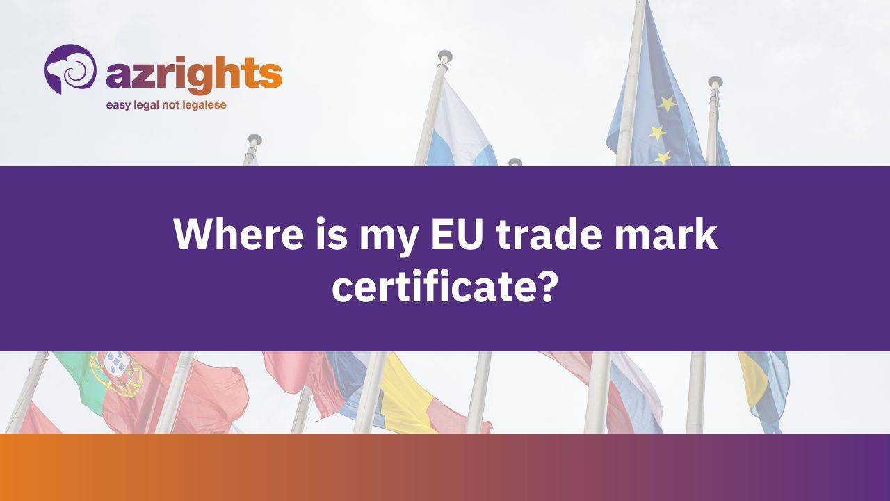 Where Is My Eu Trade Mark Certificate