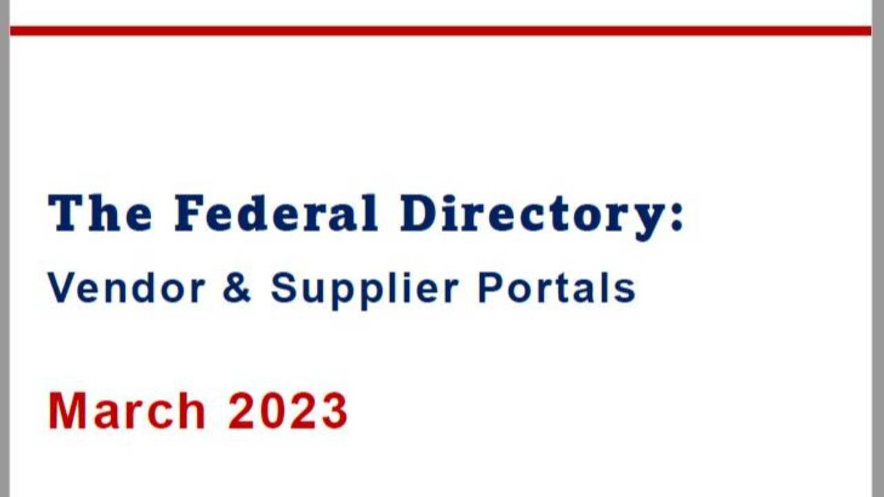 The Federal Directory: Vendor & Supplier Portals 2023