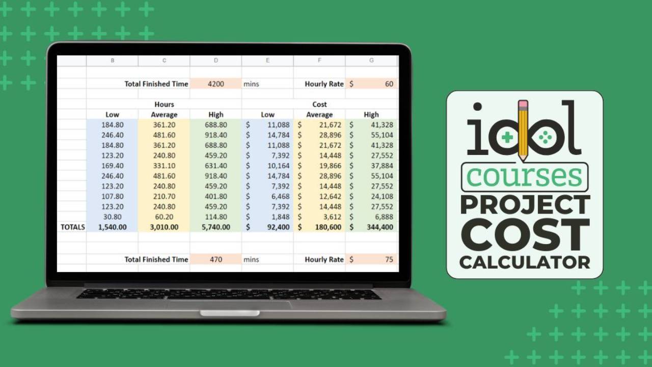 IDOL courses Project Cost Calculator - Free Resource