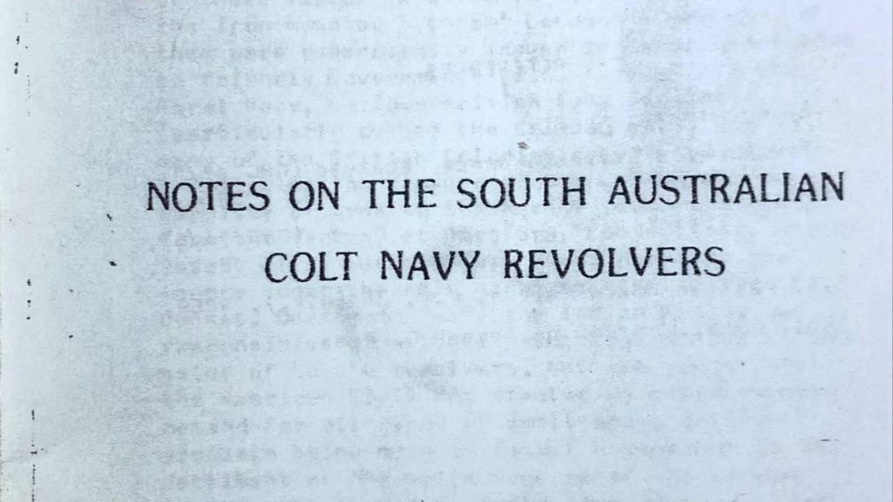 The Broad Arrow | Notes on the South Australian Colt Navy Revolver