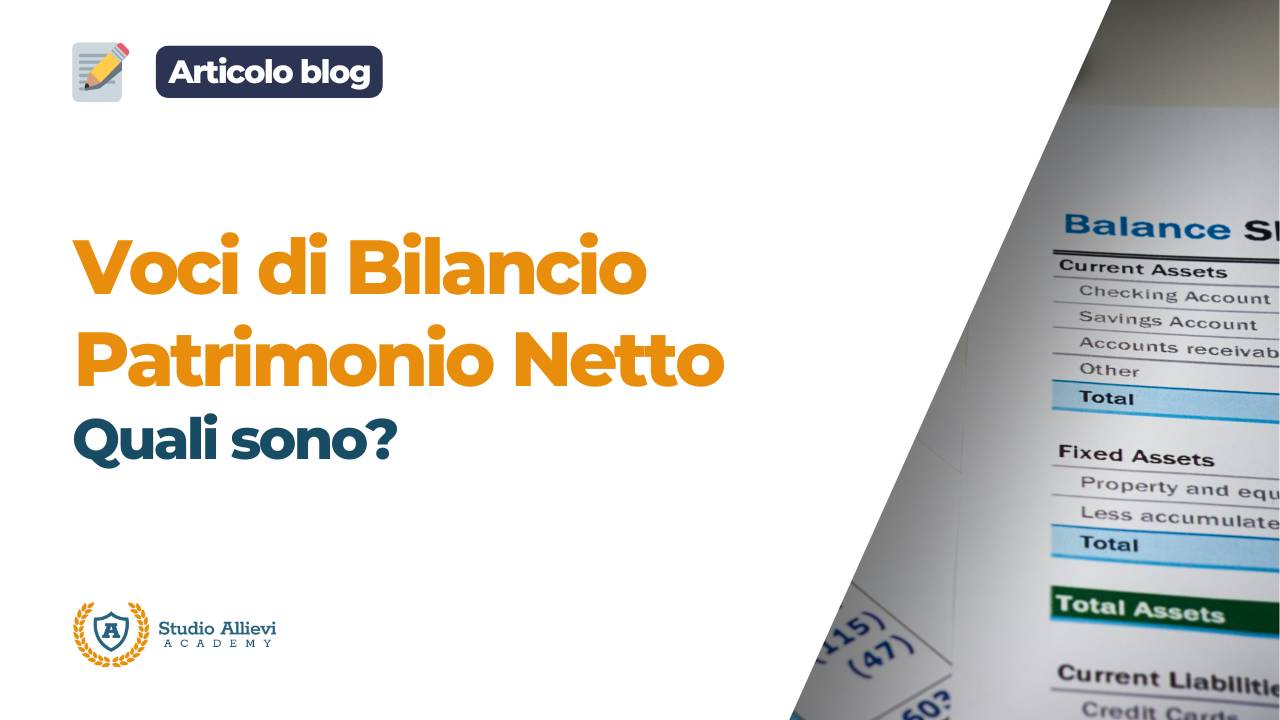 Voci di Bilancio Patrimonio Netto