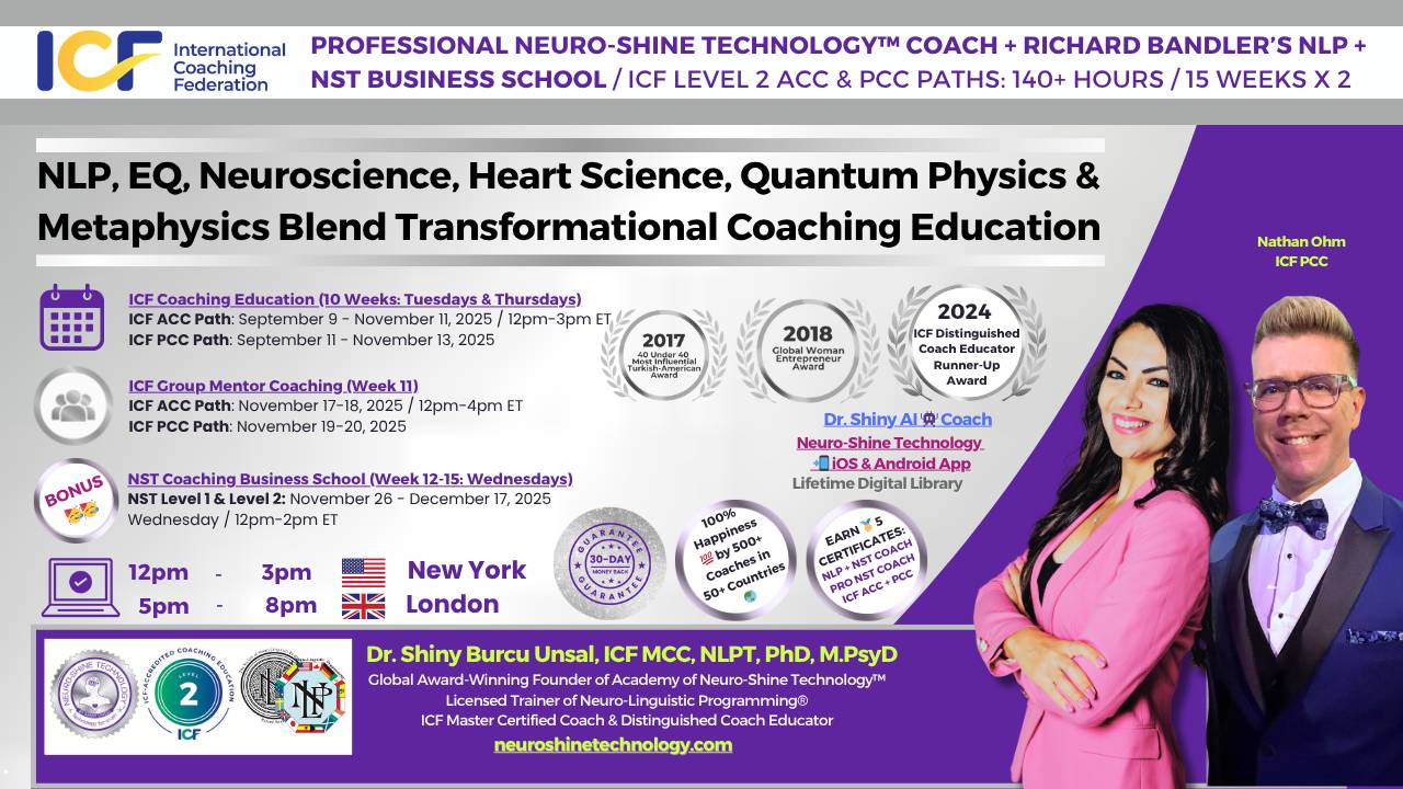 Become an ICF Coach🏅ICF Accredited NLP Based Neuro-Shine Coaching™
