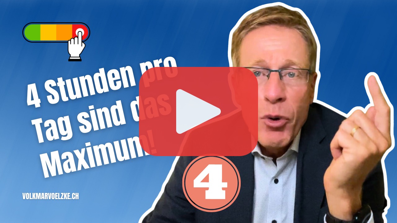 😅 4 Stunden pro Tag sind das Maximum