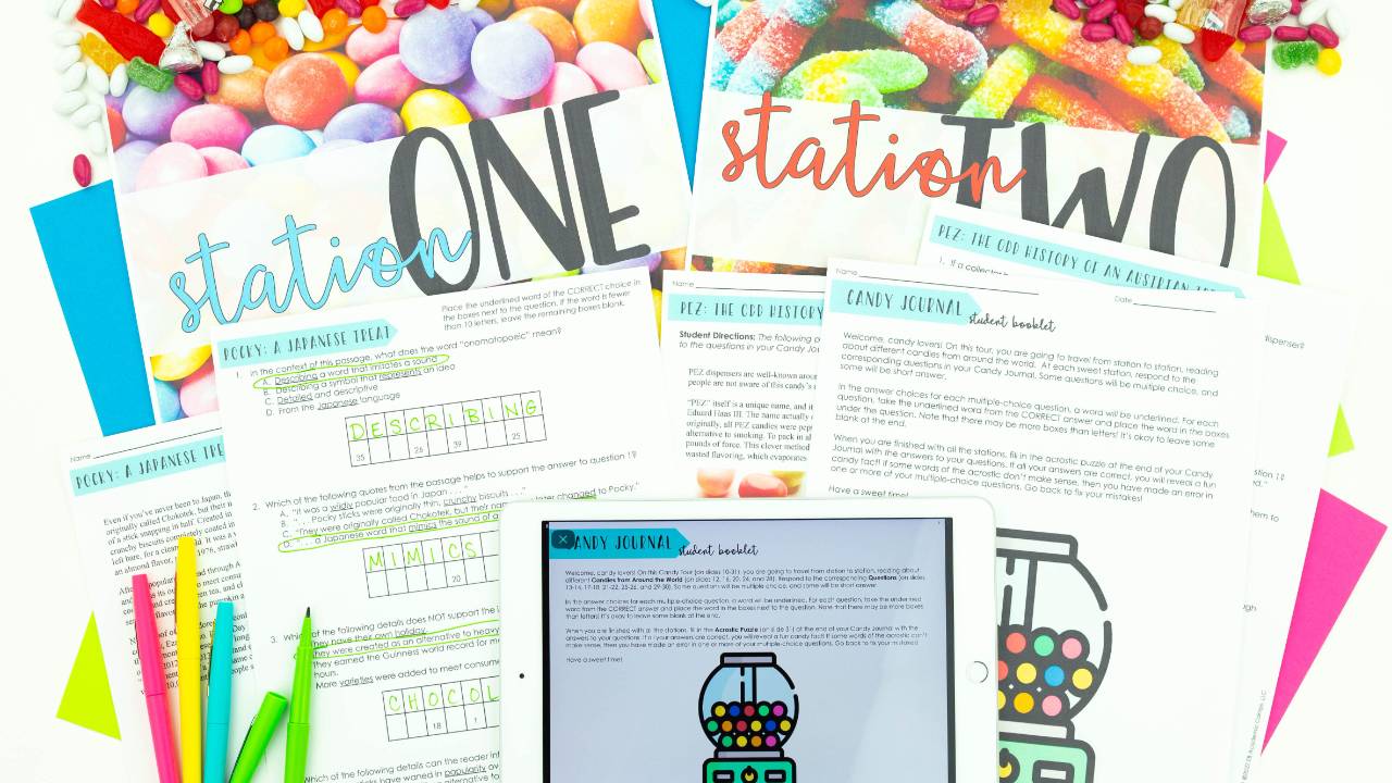 Test Prep Sweets Stations Unit