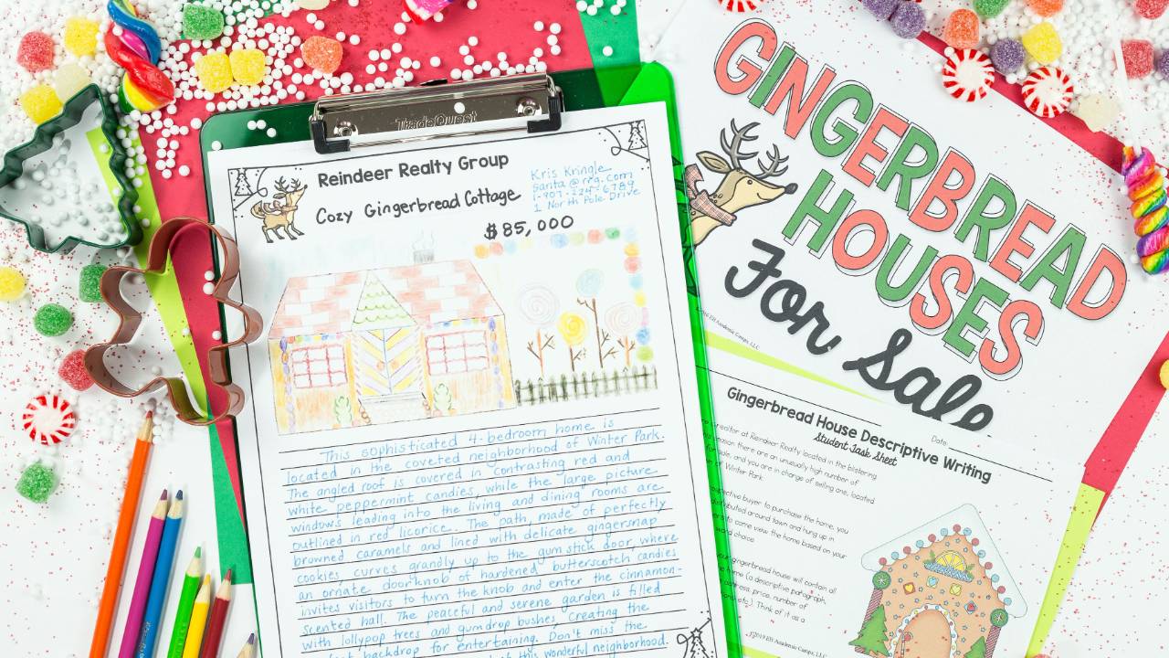 Gingerbread House Descriptive Writing Activity