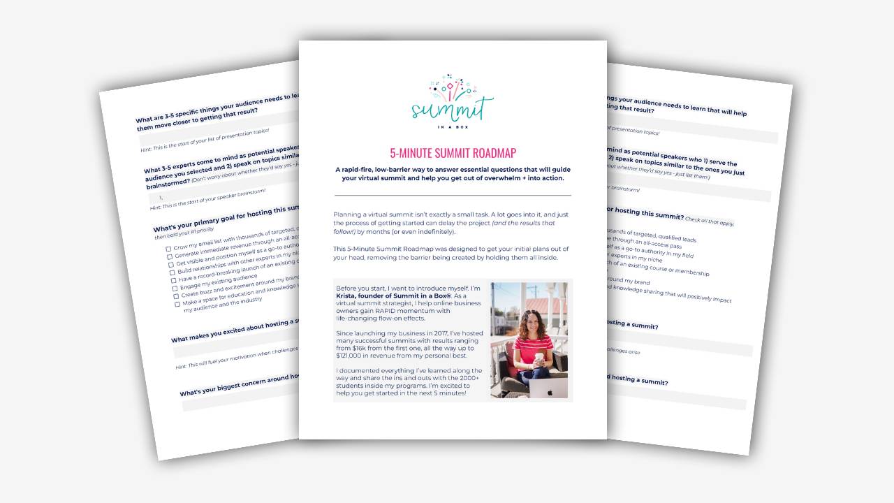 5-Minute Virtual Summit Roadmap