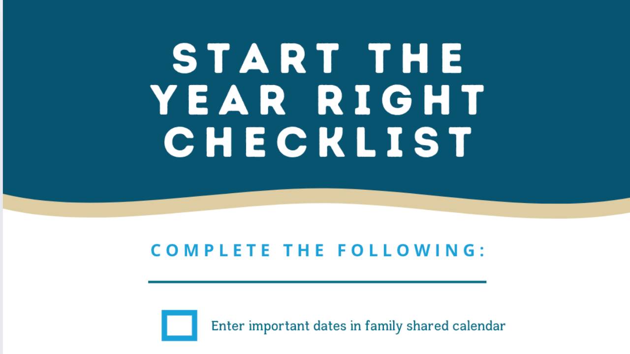 Start the Year Right Checklist