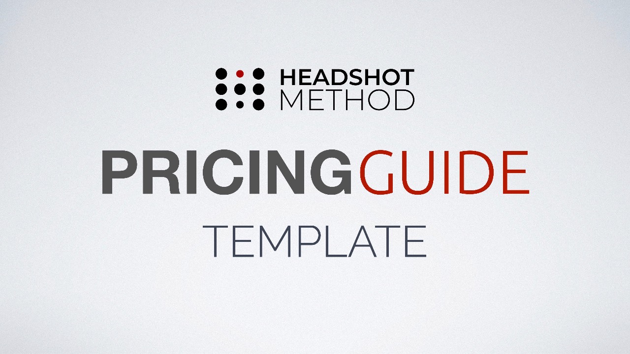 Headshot Method Pricing Guide Template