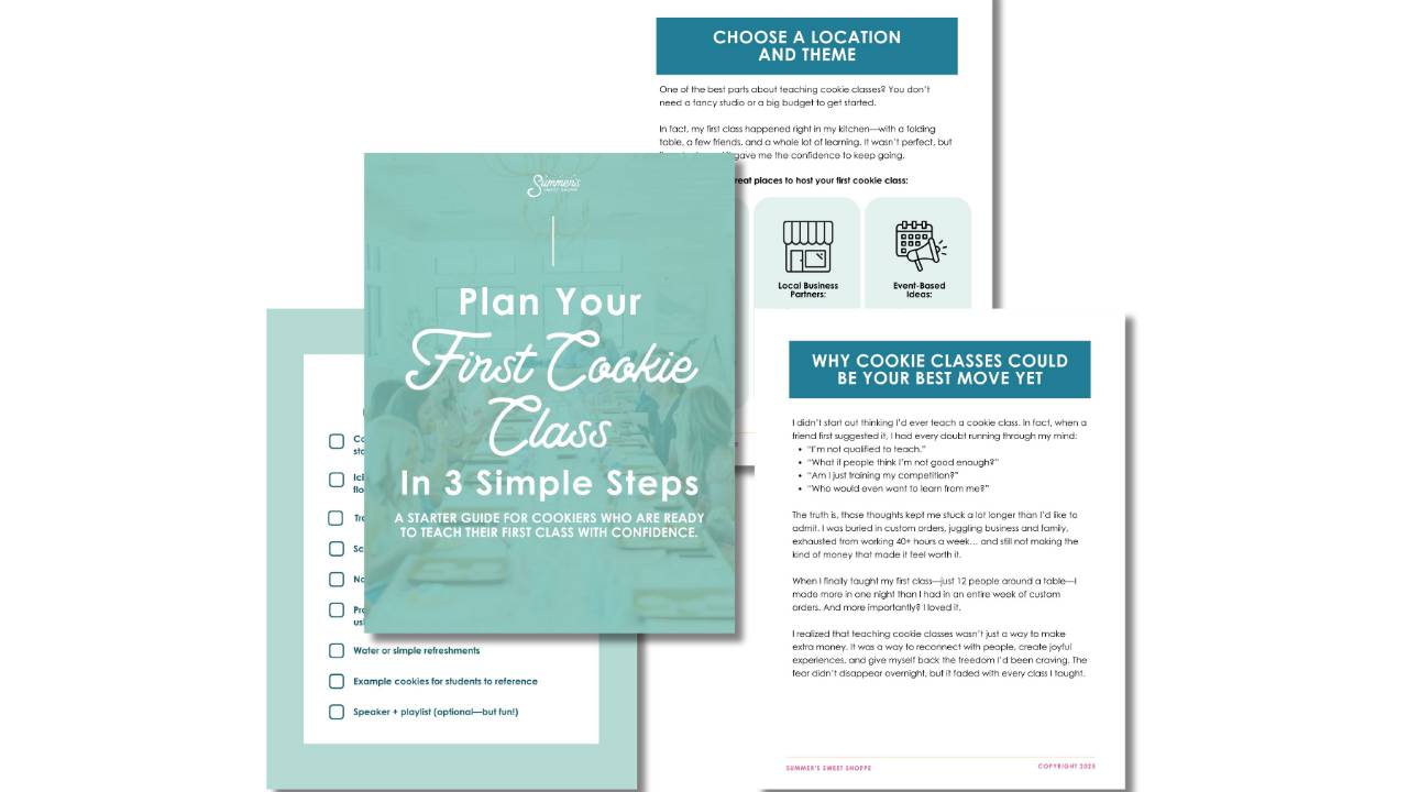 Plan Your First Cookie Class