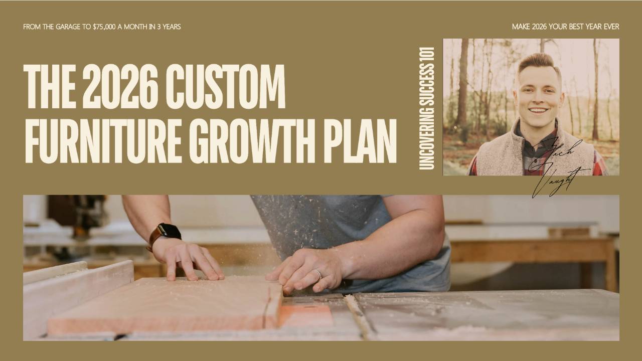 Zach Vaught - 2026 Grow Your Custom Furniture Company