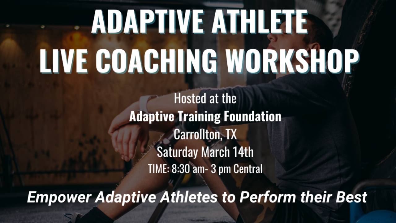 Adaptive Athlete Coaching Workshop 03-2026