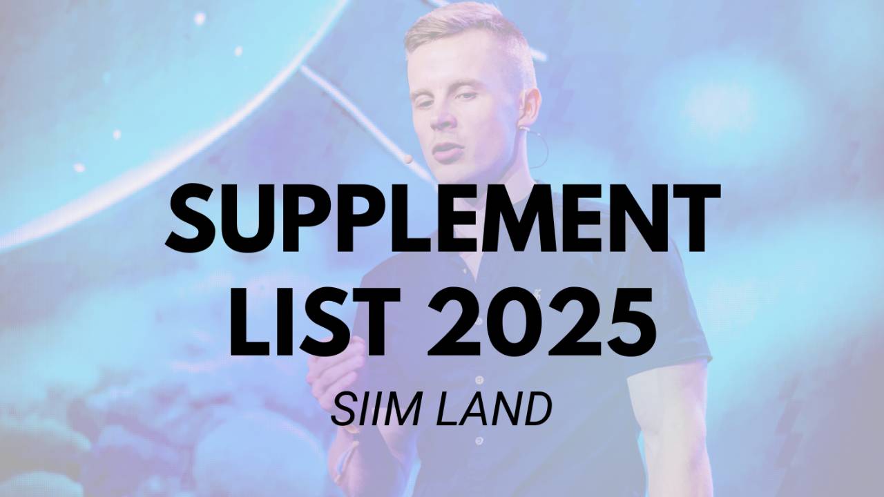 Siim Land Supplement List 2025