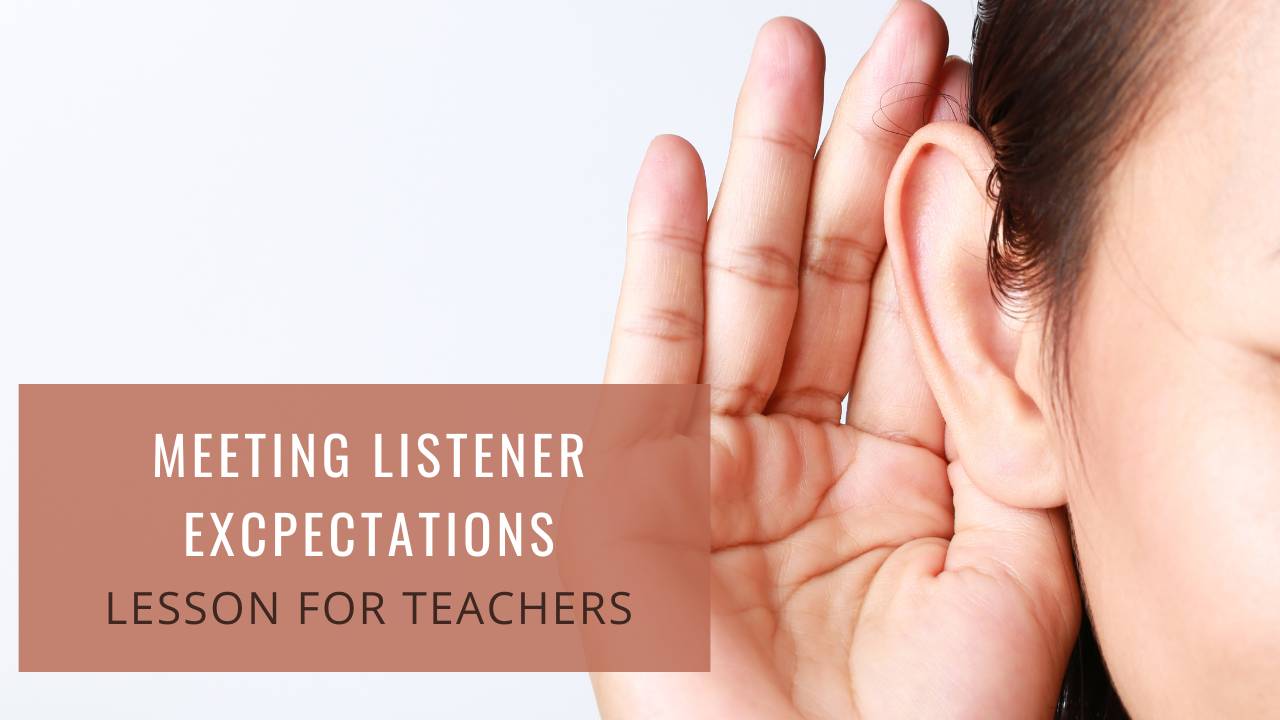 Meeting Listener Expectations in Speech Improvement