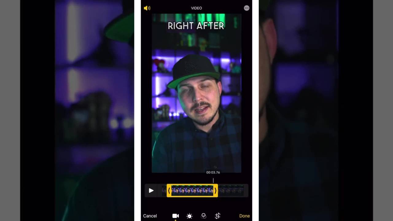 Trim the In point and Out point